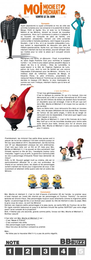 [EXCLU] La critique de BB: Moi, Moche et Méchant 2 – BBBuzz